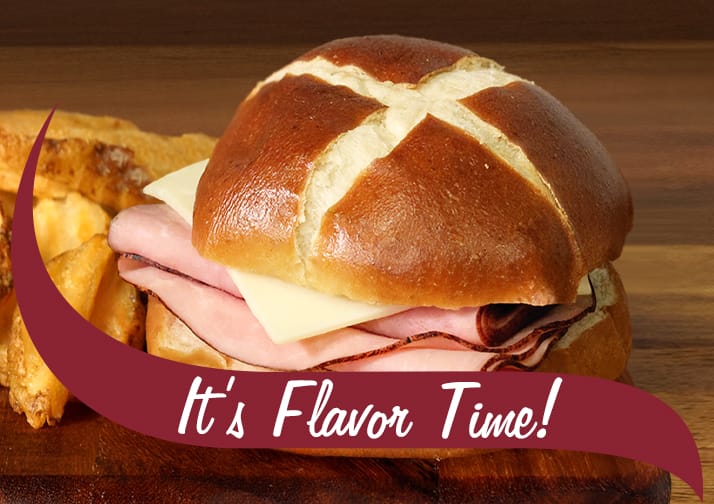 Stewart's rolls out new ham and cheddar sandwich on a pretzel roll