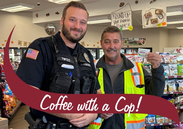 Stewart’s celebrates national coffee with a cop day